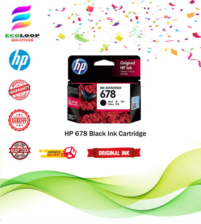 *Ready Stock* Hp 678 Original & Genuine Black Ink/Tri-Color Cartridge ...