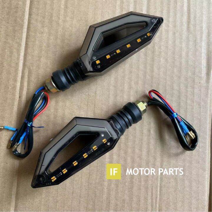 ♥Double Color LED Universal Blinker Rear Turn Signal Light Lamp Amber ...