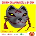 Topeng Kitsune Fox Rubah Mask Topeng Cosplay Anime Jepang Anbu Red ...