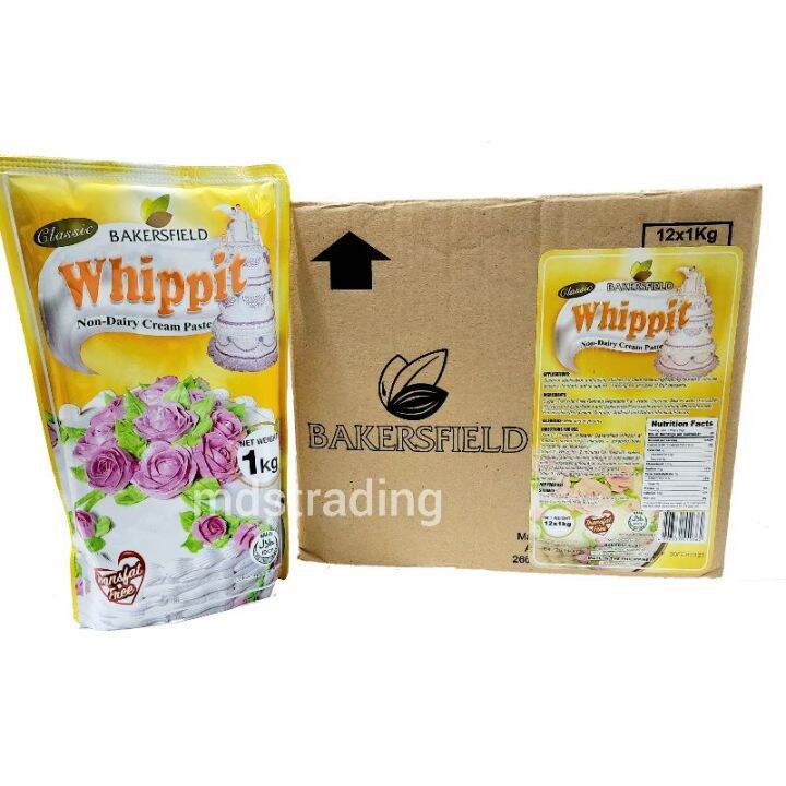 Whippit Plain or Butter 1 Box Case Bakersfield Whipping Topping Cream ...