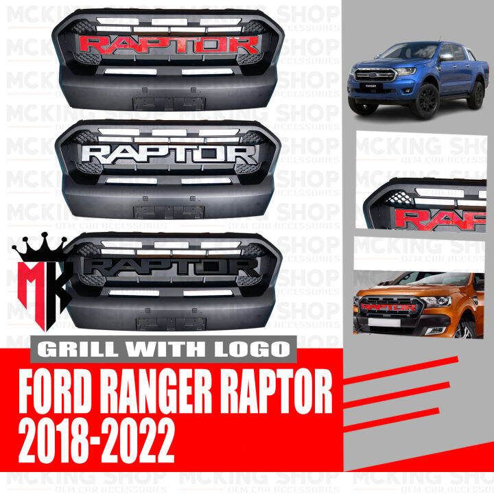 Ford Ranger 2018-2022 Front Raptor Grill with Raptor Logo with ...