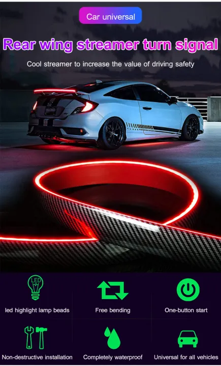 Geegobuy Car Rear Wing Streamer Turn Signal | Lazada PH