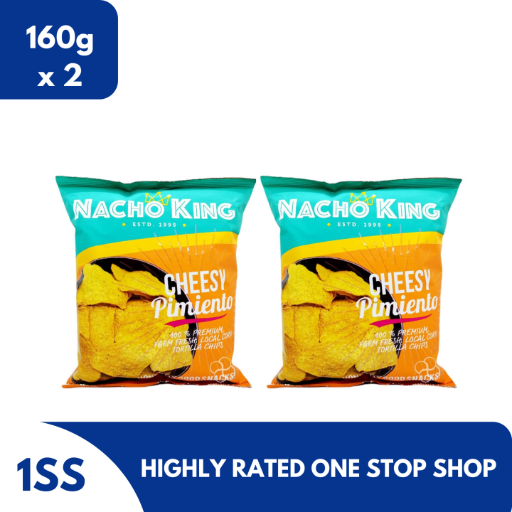 Nacho King Cheesy Pimiento Tortilla Chips, 160g set of 2 | Lazada PH