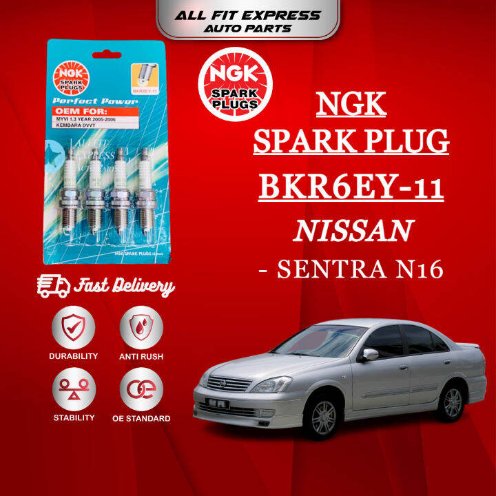 NISSAN SENTRA N16 [BKR6EY-11] NGK SPARK PLUG ORIGINAL READY STOCK | Lazada