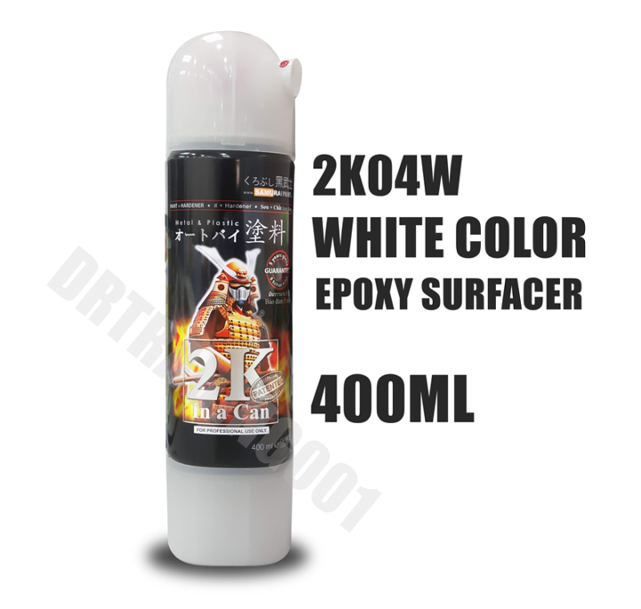 Samurai 2K04 WHITE Epoxy Surfacer Spray Paint 400ML | Lazada PH