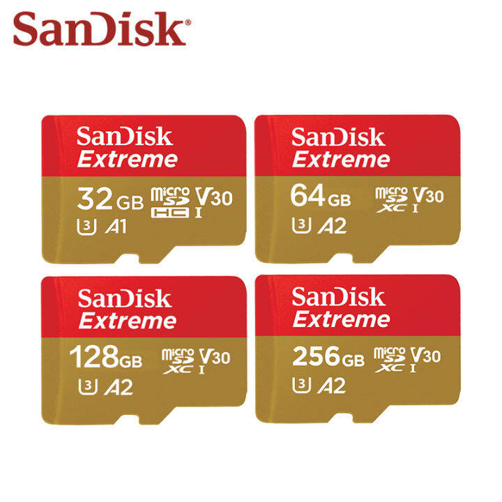 【ready Shipping】sandisk Extreme Micro Sd Card 256gb 128gb 64gb A2