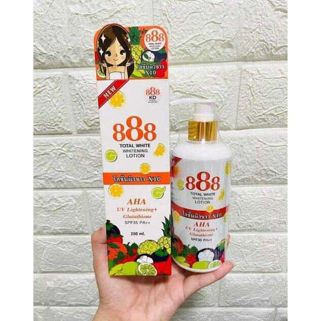 888 Total White Whitening Lotion [Lotion with SPF 35 PA++, AHA, UV ...