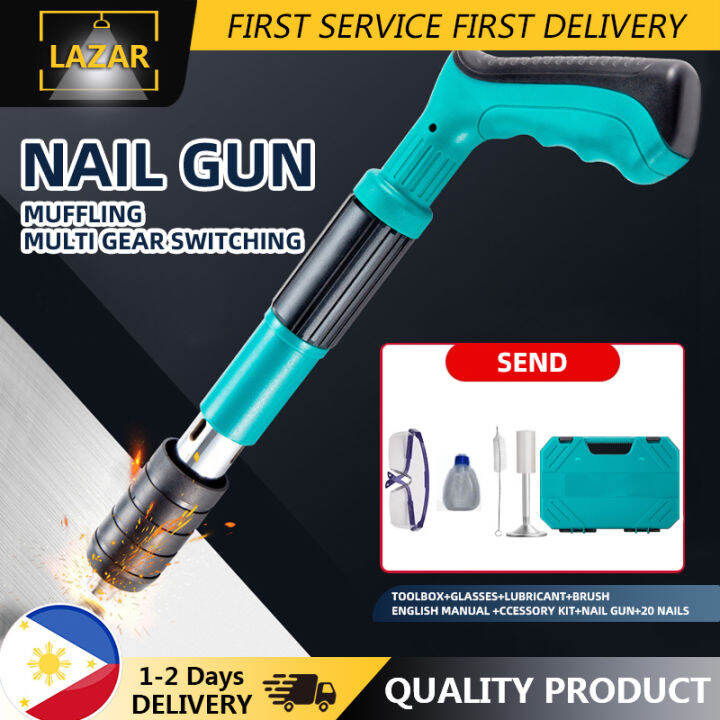 Nail Gun Cordless Manual Steel Rivet Nail gun Tufting Concrete Wall ...