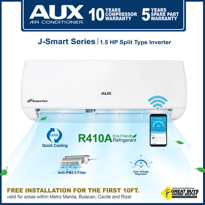 AUX Aircon - 1.5 HP J-Smart Series Split Type Inverter | Lazada PH