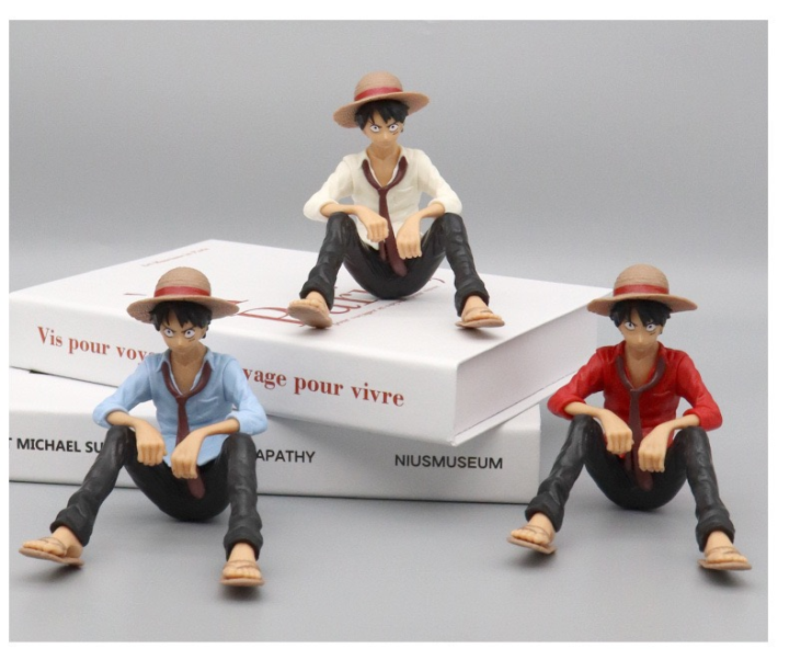 12cm Sitting Position Monkey D Luffy Figure One Piece action figure ...
