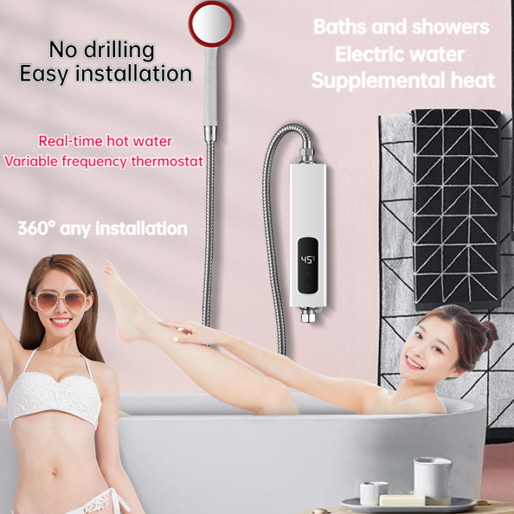 Water Heater 3500W Instant Kitchen Treasure Shower Treasure Household Bath Shower Set Household ...