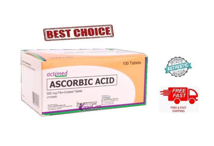 ACTIMED ASCORBIC ACID 500mg Vitamin C -100 Tablets | Lazada PH