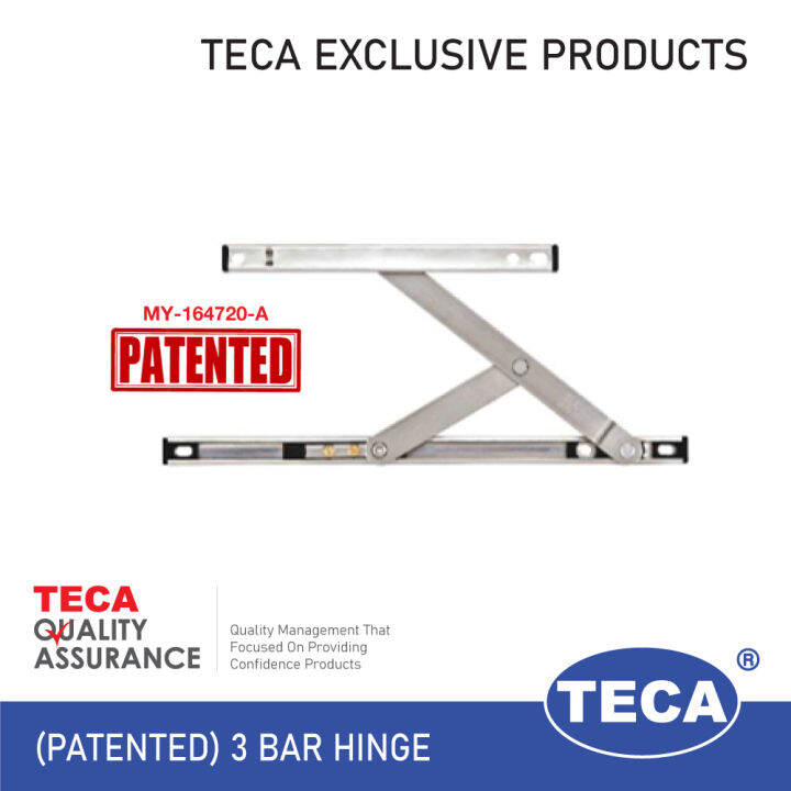 TECA® 3 Bar Hinge (Patented) Stainless Steel SUS304 Friction Stay (Pair ...