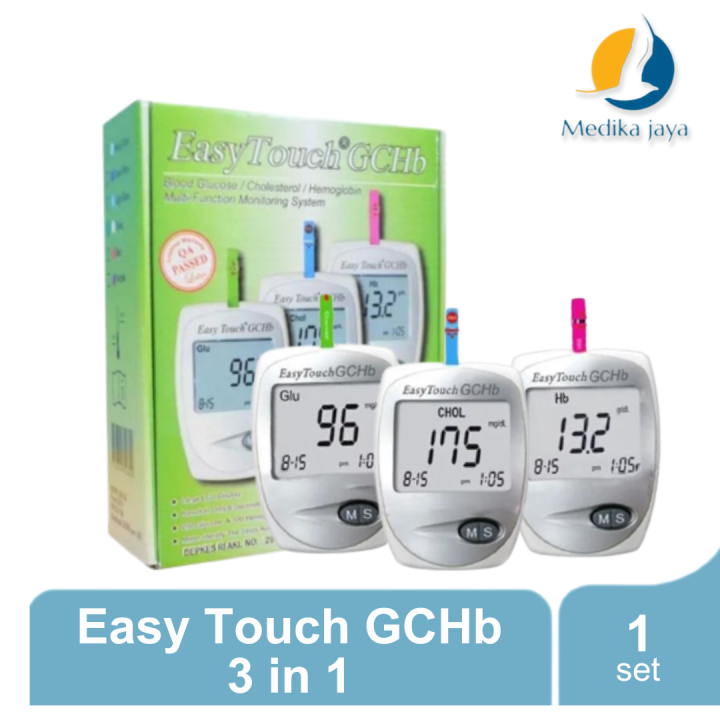 Easy Touch GCHb 3 in 1 / Alat cek Gula Darah / Kolesterol / Hemoglobin ...