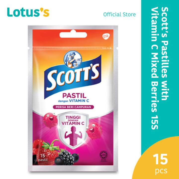 Scott’s Pastilles with Vitamin C Mixed Berries 15S | Lazada