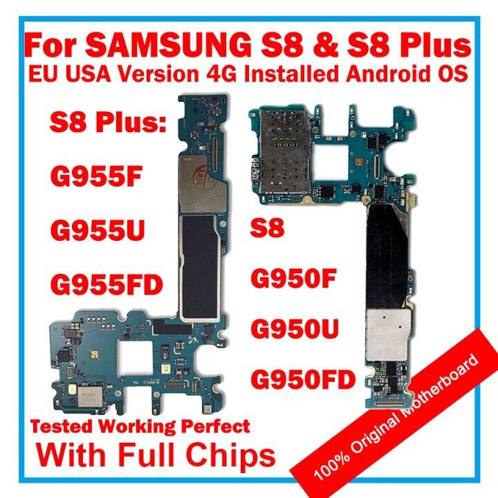Original S8 G950F G950FD G950U Motherboard G955F G955FD G955U 64GB With ...