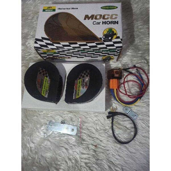 MOCC DUAL HORN FOR CAR AND MOTORCYCLE WITH HORN RELAY, SOCKET, AND ...