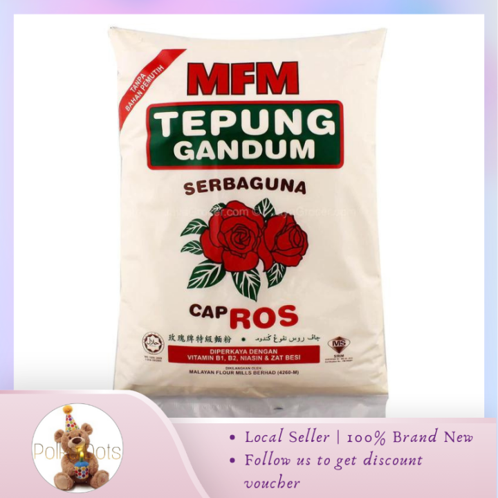 850g Tepung Gandum Serbaguna Cap Ros MFM | Lazada