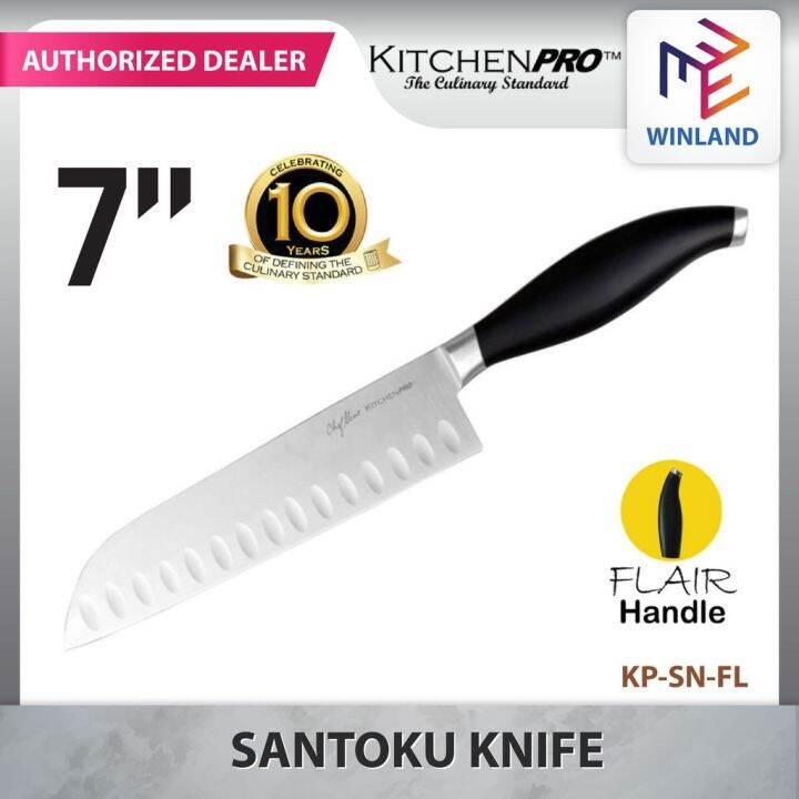 Kitchenpro by Masflex Original 7" Stainless Steel Santoku Knife KP-SN ...