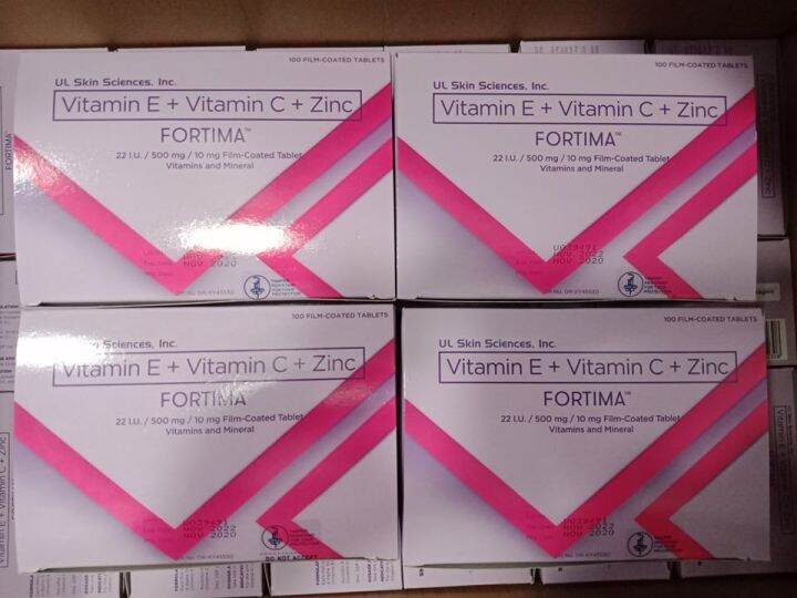 Fortima Vitamin E + Vitamin C + Zinc 100 Film Coated Tablets | Lazada PH
