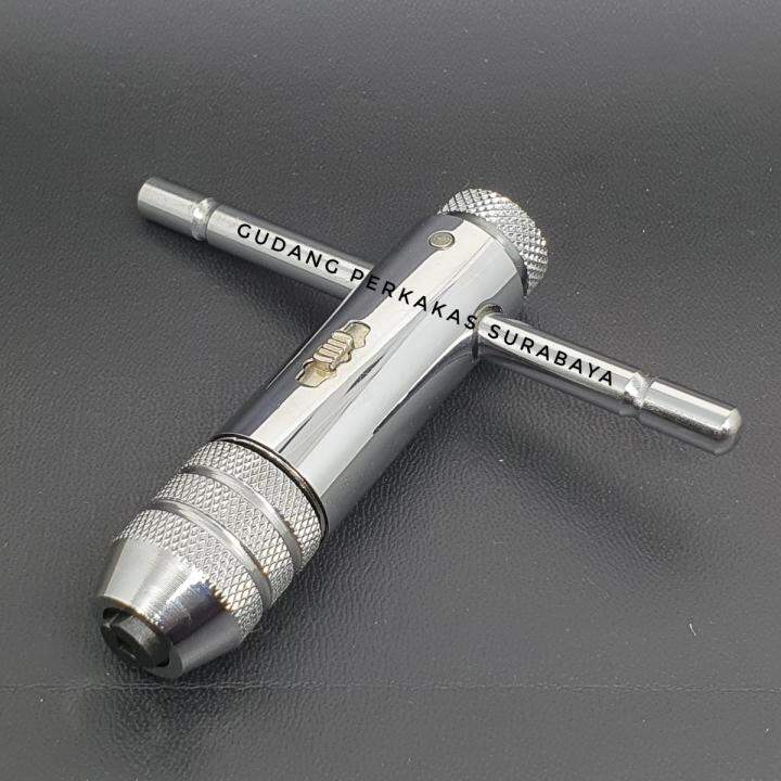 HAND TAP RATCHET HANDLE GAGANG TAP BOLAK BALIK MODEL T M 3-8 TANG HAND ...