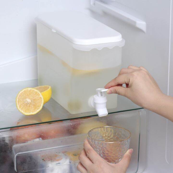 Refrigerator Cold Drink Water Tank With Faucet Fruit Teapot Lemonade ...