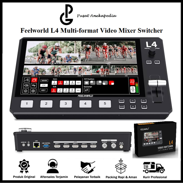 Feelworld Livepro L4 Multi-format Video Mixer Switcher Streaming Layar ...