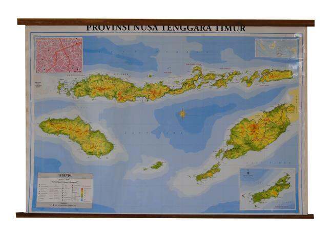 Peta Provinsi Nusa Tenggara Timur (NTT) (Bingkai) MP AP 056 | Lazada ...