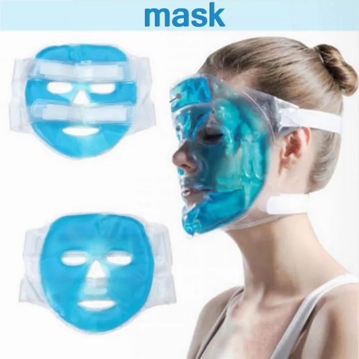 1PC Cold Hot Compress Gel Ice Facial Mask with Gel Beads Reduce Eye ...