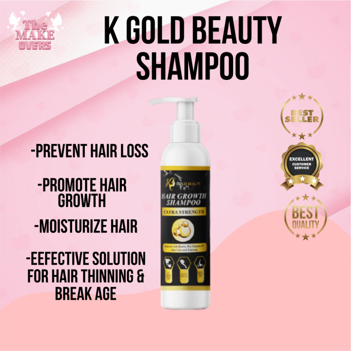 K GOLD BEAUTY Hair Growth Shampoo Infused with Biotin , PRO Vitamin B5 ...