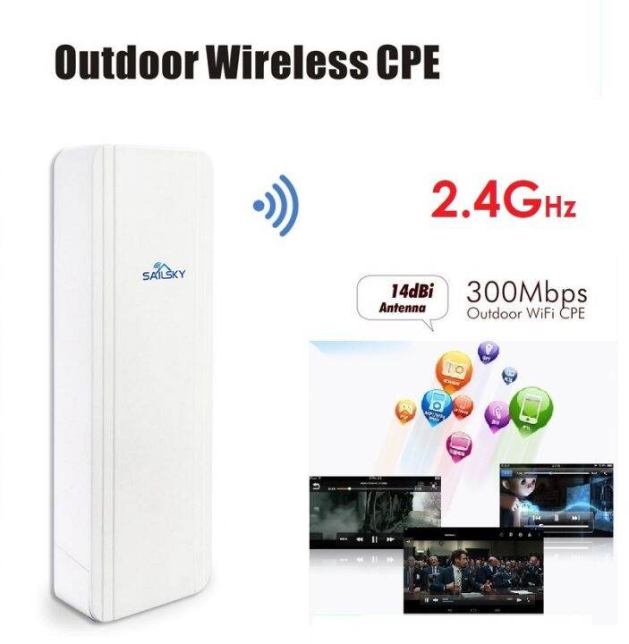 300Mbps Outdoor CPE Long Range WIFI distance Point to Point Wireless ...