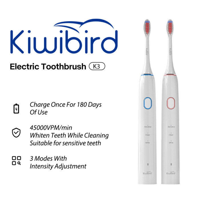 Kiwibird Sonic Electric Toothbrush Whitening Teeth Sensitive available Deep Cleaning Technology ...