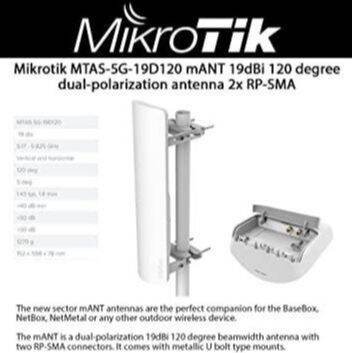 Mikrotik MTAS-5G-19D120 Antenna Sectoral mANT 19S | Lazada Indonesia