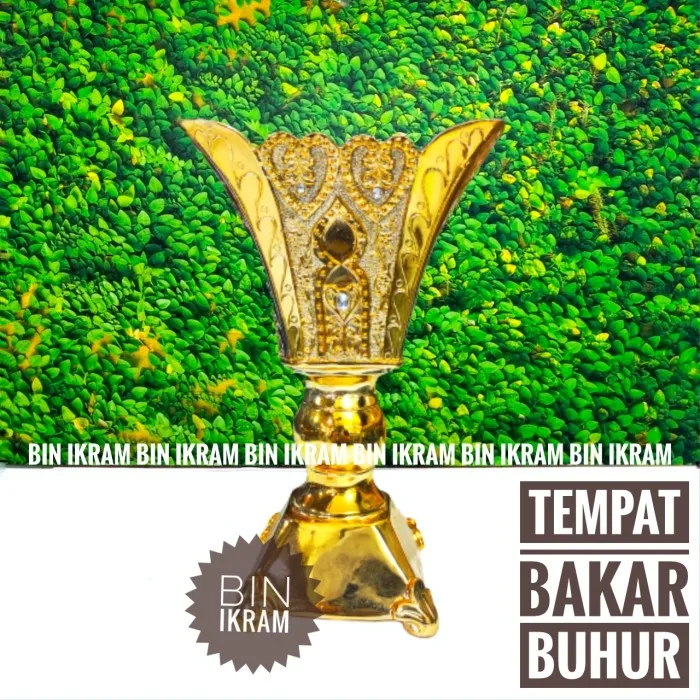 Tempat Wadah Pembakaran Bukhur Dupa Kemenyan Buhur Non Listrik Emas ...