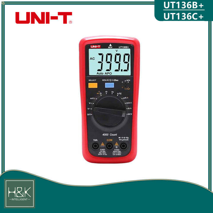 UNI-T UT136B+ UT136C+ เครื่องวัดกระแสไฟตรง DC / AC มิเตอร์วัดไฟเเบบ ...
