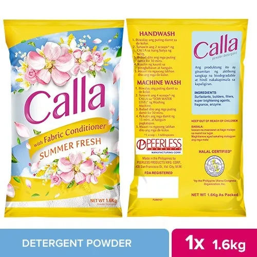 Calla Powder with Fabric Conditioner Summer Fresh 1.6kg | Lazada PH