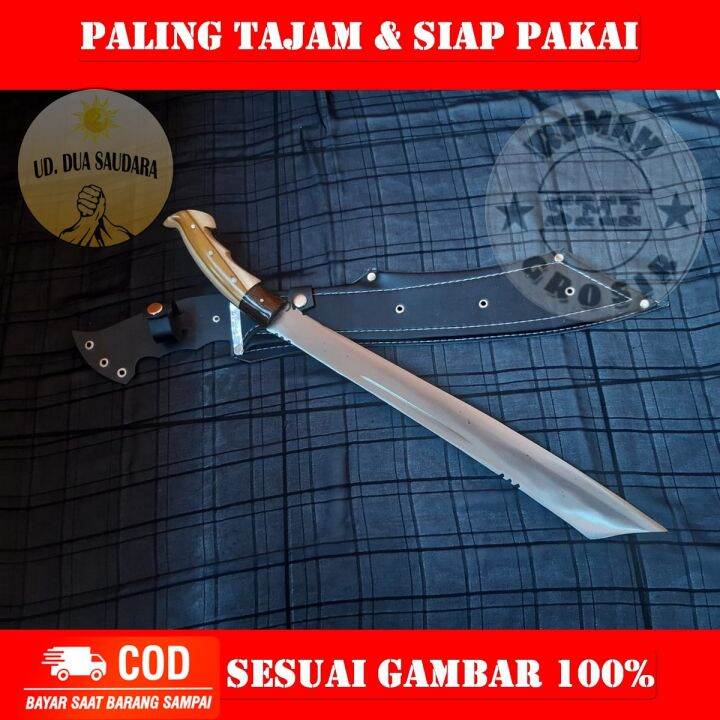 [Golok Asli Cibatu] GOLOK Tebas Patimura Kalep Hitam Panjang Fulltang ...