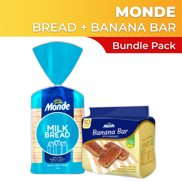 Monde Milk Bread 400g + Monde Banana Bar 20g x 10 | Lazada PH