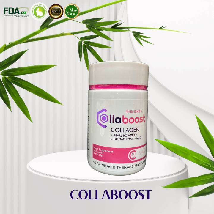 COLLABOOST COLLAGEN + PEARL POWDER + L-GLUTATHIONE + NAC whitening Anti ...
