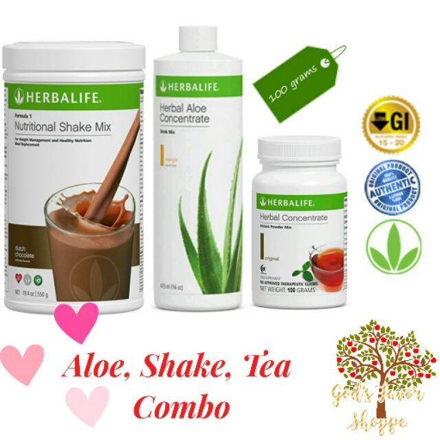 Herbalife Aloe, Shake & Tea 100g Combo4dR | Lazada PH
