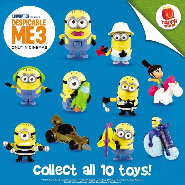 【READY STOCK】 ☚Mcdo Happy Meal Toy - Despicable Me 3 (Minions) Sold Per ...
