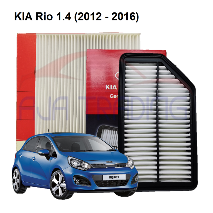 Combo Air Filter and Cabin Filter for KIA Rio 1.4 (2012 - 2017) | Lazada PH