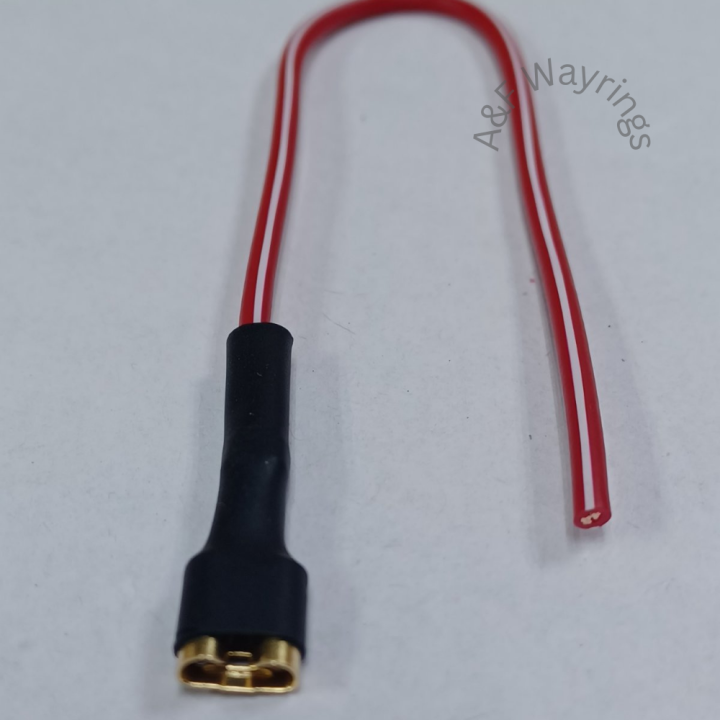 Horn Terminal, socket, Connector Universal Red and Black 6.3mm crimped ...