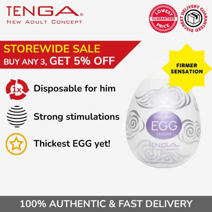 [NEW] TENGA EGG Cloudy (Sex Toy for Men, Portable Male Masturbator, Tools for Sexual Wellness ...