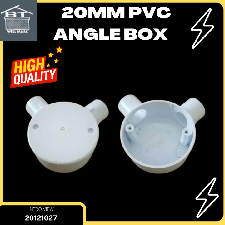 20MM 3/4" PVC CONDUIT PIPE PVC ANGLE BOX (ELBOW BOX/ANGLE BOX) (10 psc ...