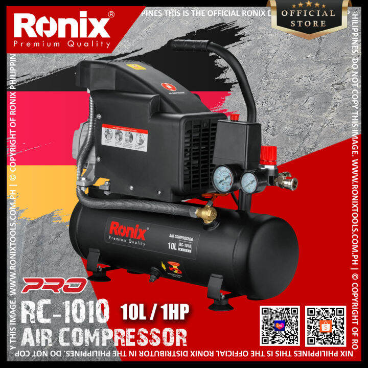 [NEW] Ronix RC-1010 Air Compressor 10L (1 HP) 2800RPM 220-240V / 50-60Hz Air delivery 200L/Min ...