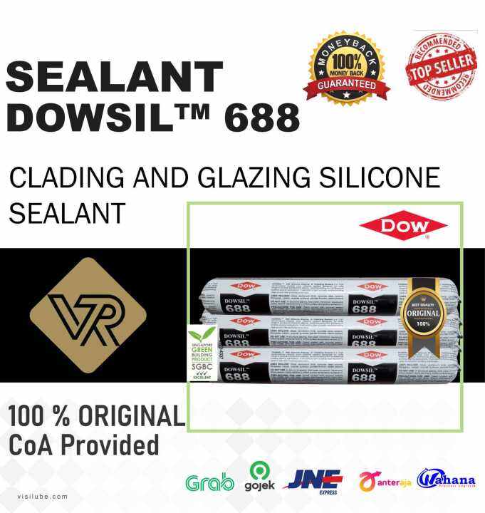 Dowsil 688/silicone sealant dowsil/dowsil sealant kaca/dowsil sealant neutral 600ml | Lazada ...