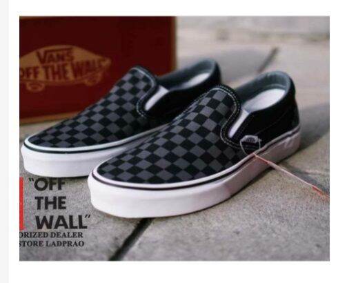 Sepatu Vans_Slipon_017 Checkboard Catur Kotak ABU Kualitas Premium ...