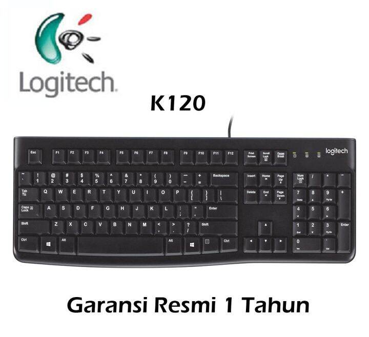 Logitech K120 USB Keyboard Plug & Play bisa di Windows 7, 8, 10, Chrome ...