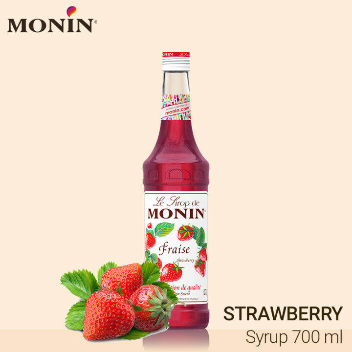 MONIN Strawberry Syrup 700ml น้ำเชื่อมกลิ่นสตรอเบอร์รี ปริมาณ 700 ...